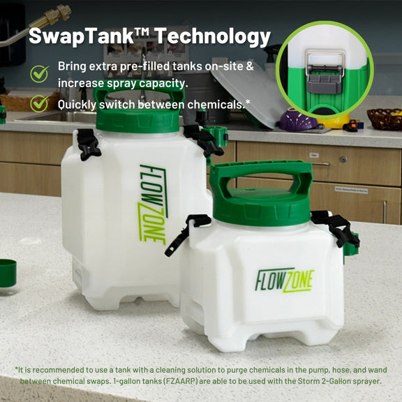 Storm 2-Gallon SwapTank Battery-Powered Portable Sprayer | FlowZone®